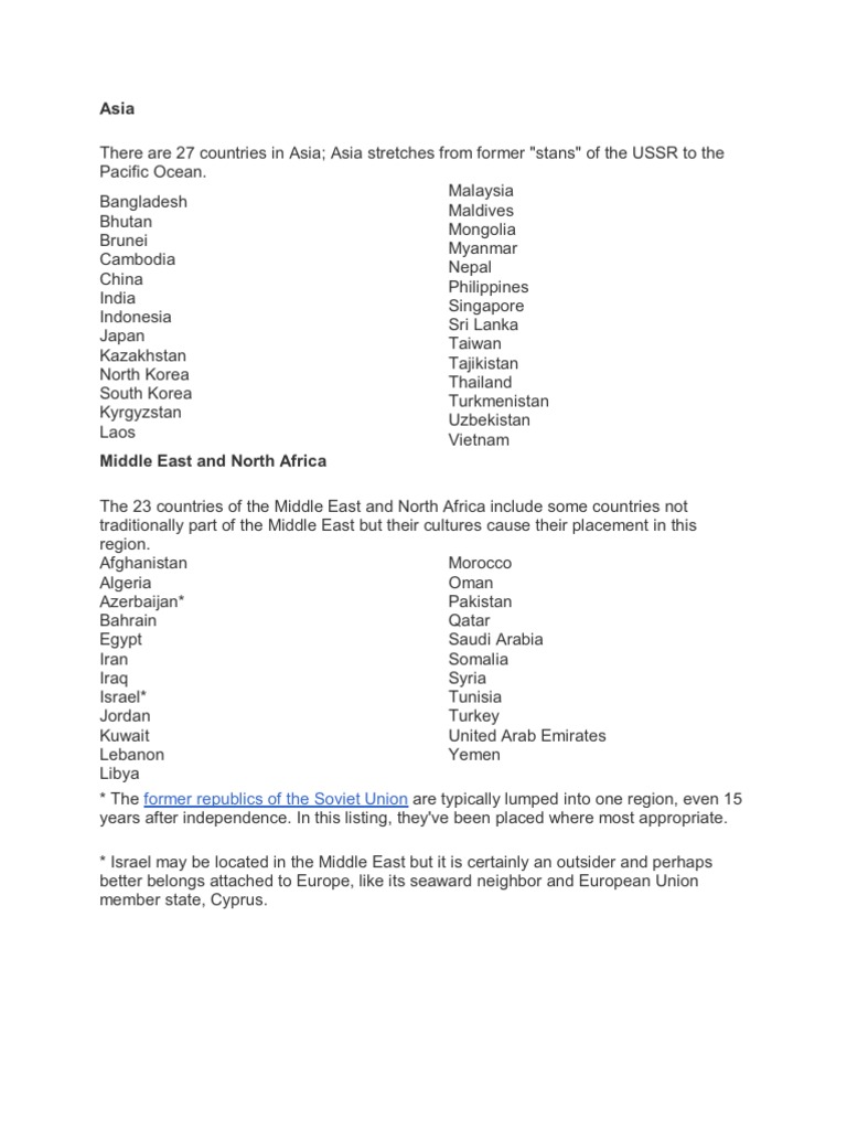 Countries Classification | PDF