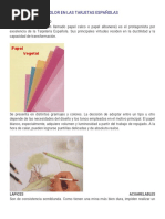 Tarjetería Española: Técnicas y Materiales | PDF | Papel | Tinta