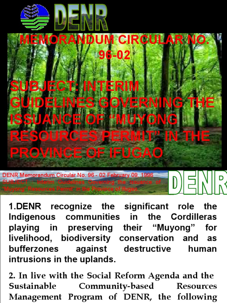 Muyong Resouces Permit | PDF | Lumber | Natural Environment