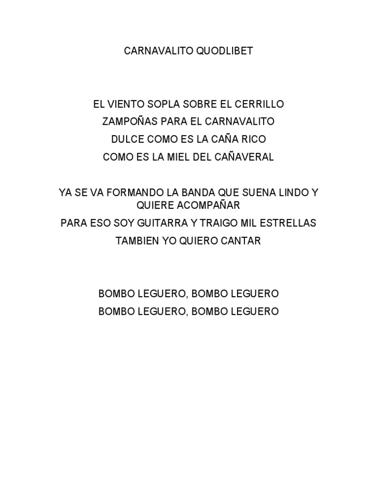 Carnavalito Quodlibet | PDF