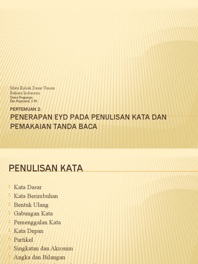 EYD Dan Tanda Baca | PDF EYD Dan Tanda Baca | PDF