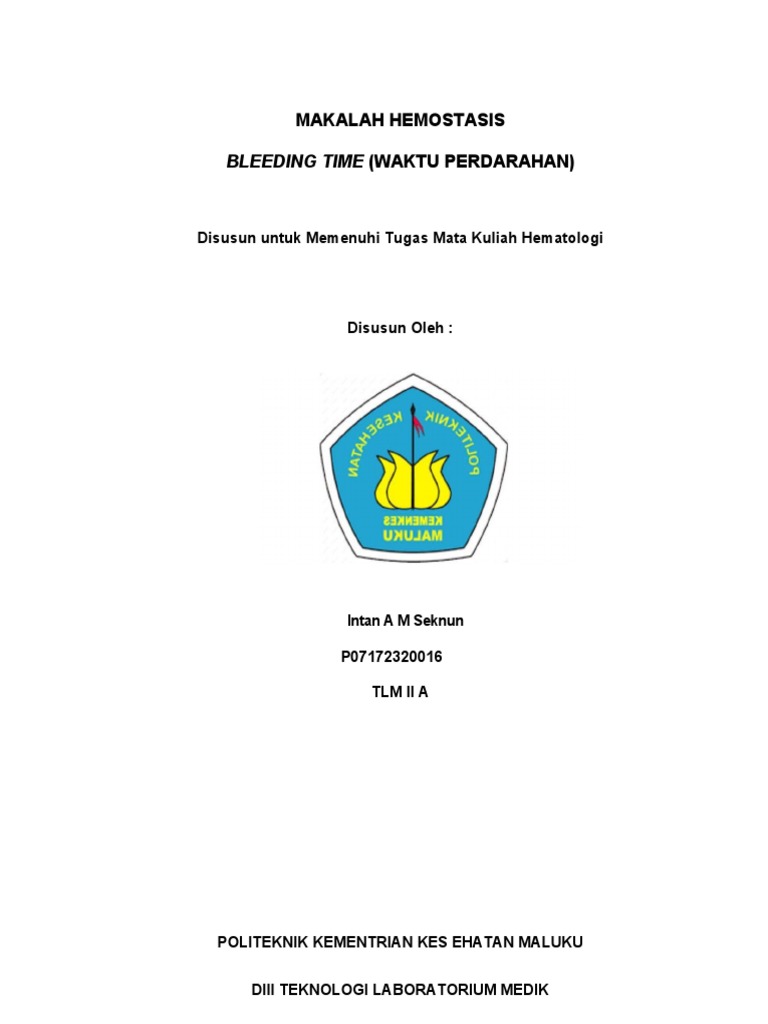 Uji Bleeding Time: Metode Ivy dan Duke | PDF