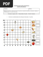 Ejercicios de Pares Ordenados en 4° Básico | PDF