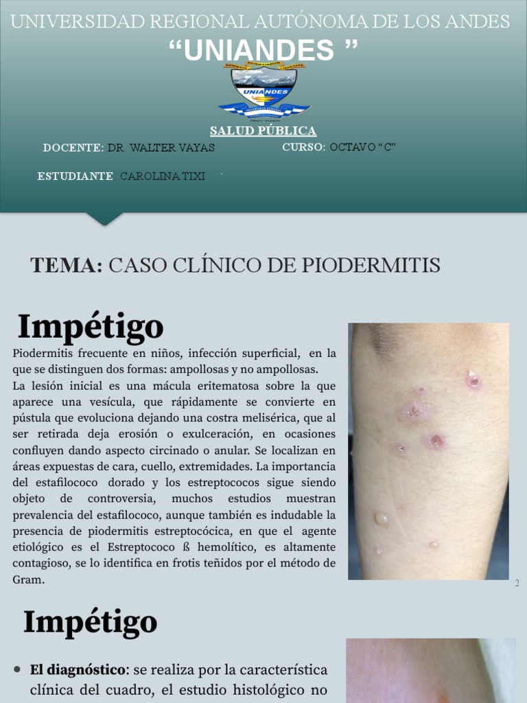 Salud Pública-caso de Piodermitis... | PDF | Especialidades Medicas ...