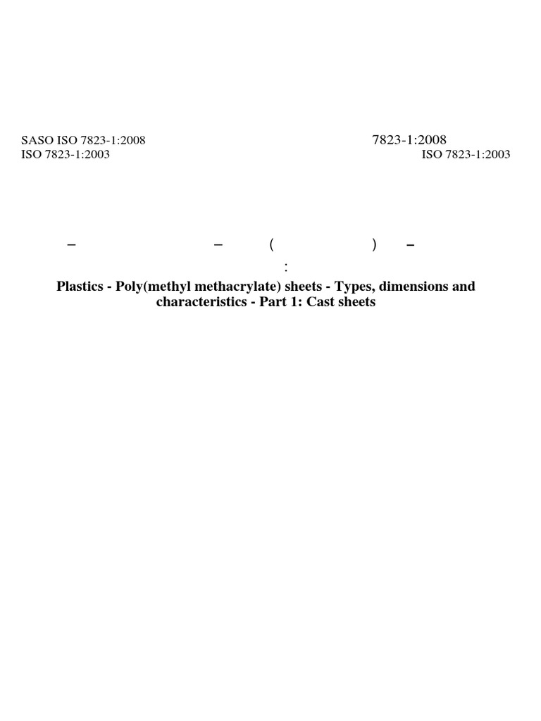 Iso 7823-1 | PDF | Engineering Tolerance | International Organization ...