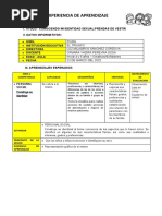 Sesion de Aprendizaje Conociendo Mi Cuerpo | PDF | Relaciones ...