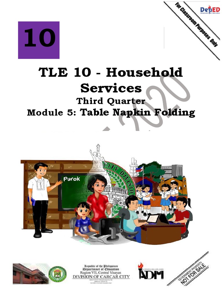 TLE10 q3 Mod5 Table Napkin Folding v1 | PDF | Flowers | Learning