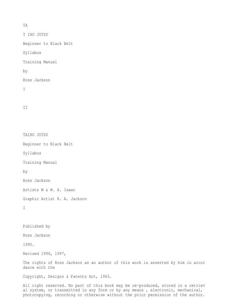 Taiho Jutsu Beginner To Black Belt | PDF | Hand | Elbow