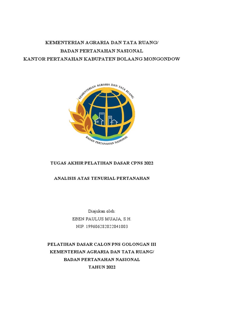 Analisis Tenurial Pertanahan 2022 | PDF
