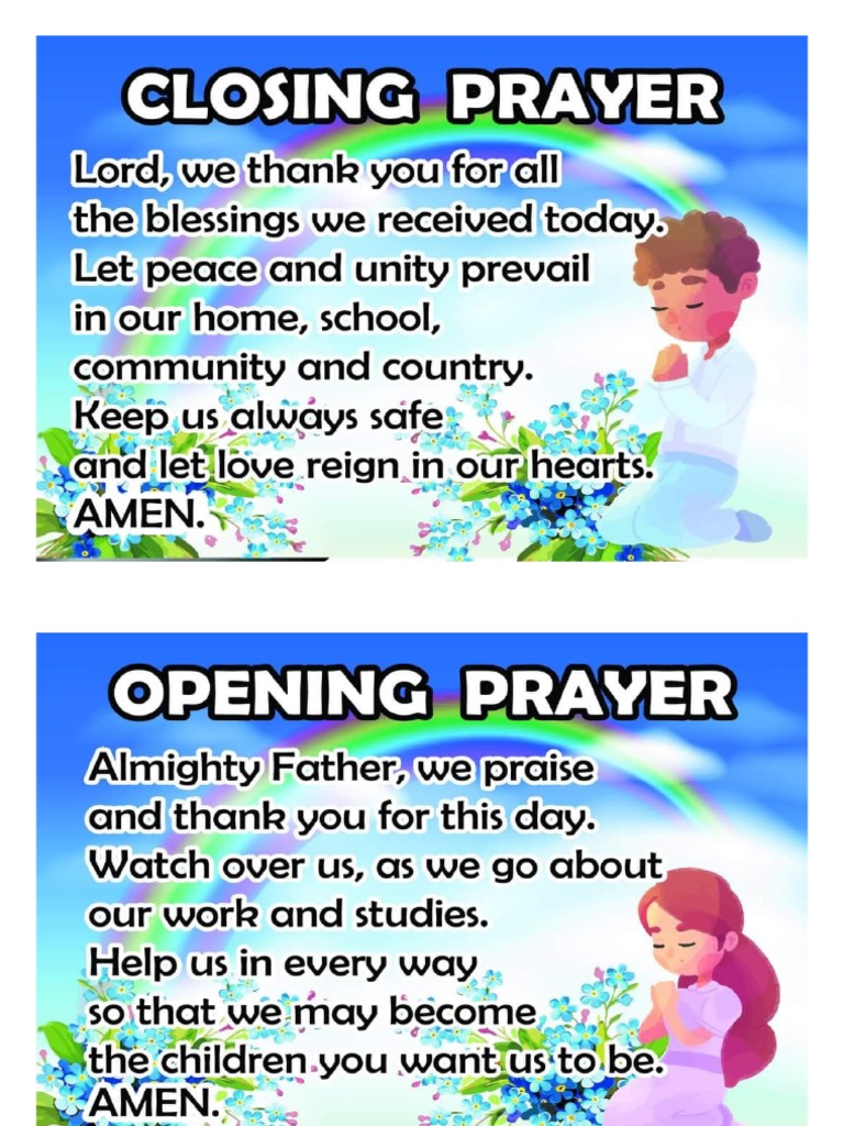 Opening and Closing Prayers | PDF
