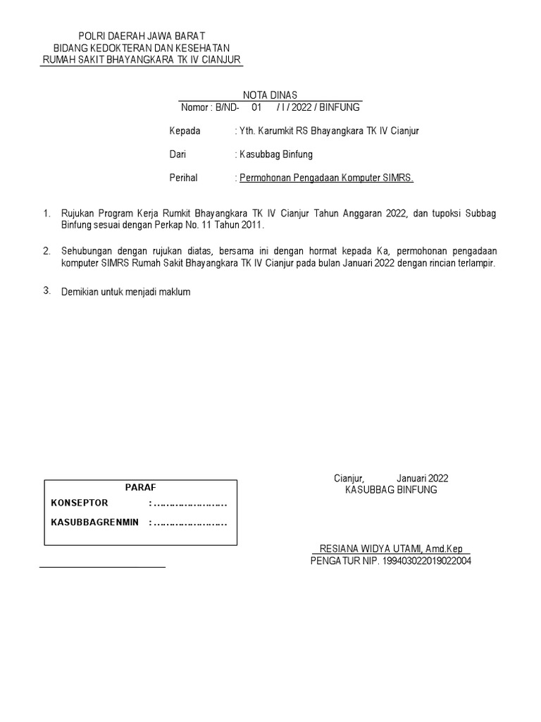 Paraf Konseptor: KASUBBAGRENMIN | PDF