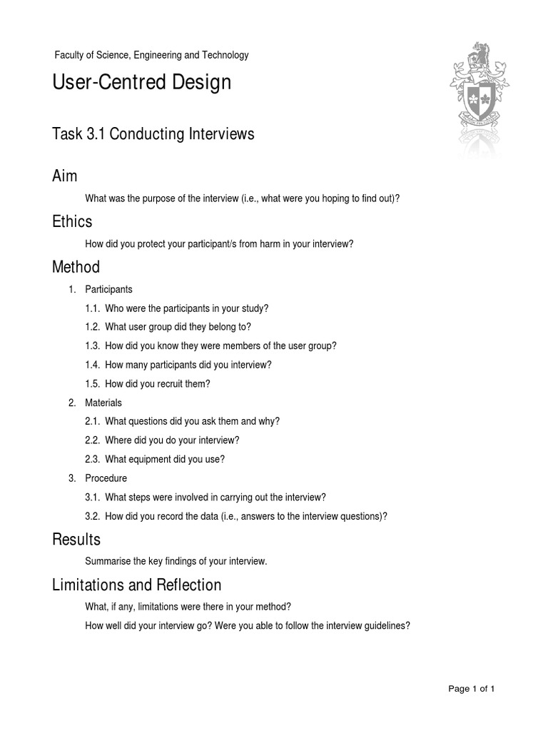 Interview Report Template | PDF
