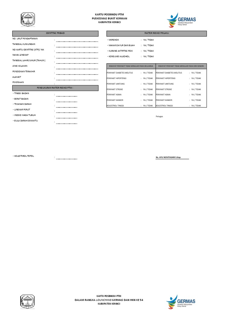 Kartu Posbindu Ptm Pdf