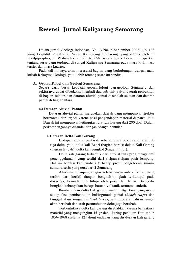Dokumen - Tips - Review Dan Analisis Reaktivitas Kaligarang Semarang ...
