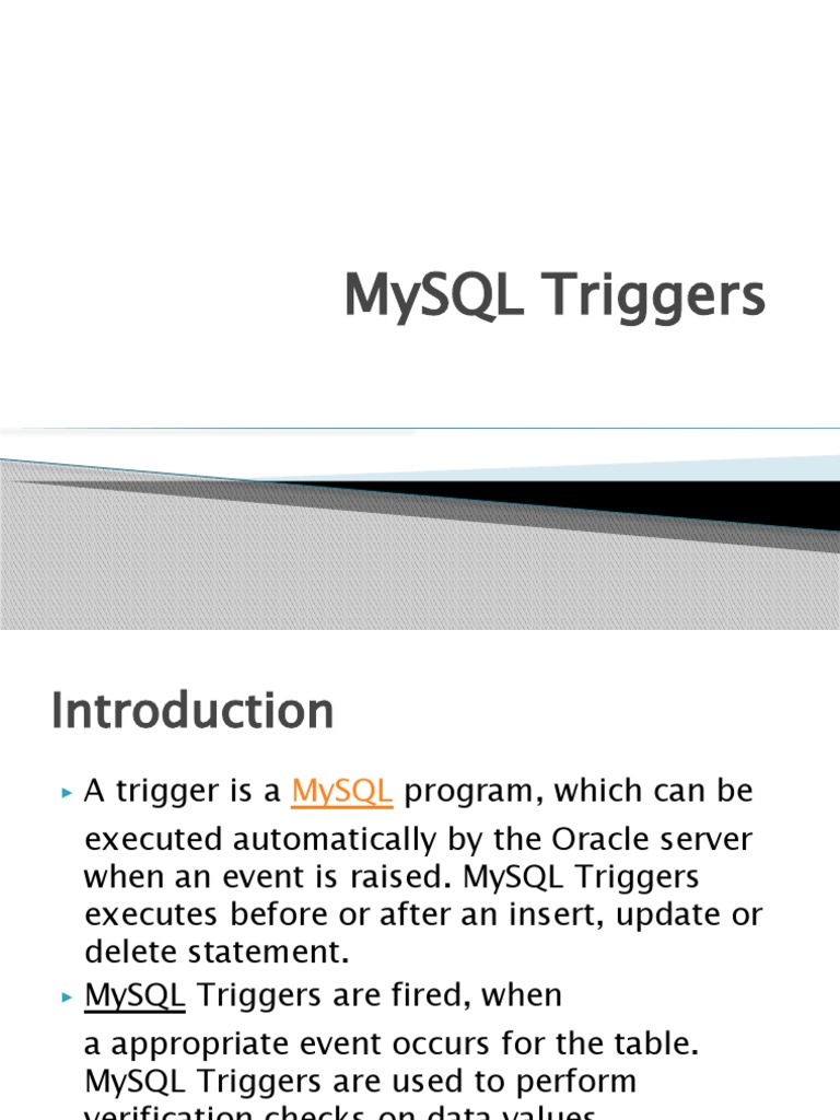 MySQL Triggers | PDF | Information Technology Management | Computing