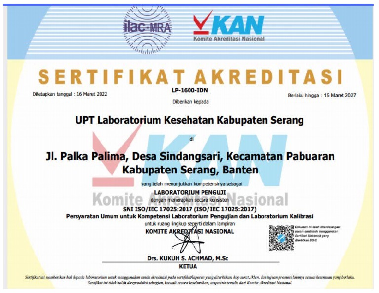 Sertifikat KAN | PDF