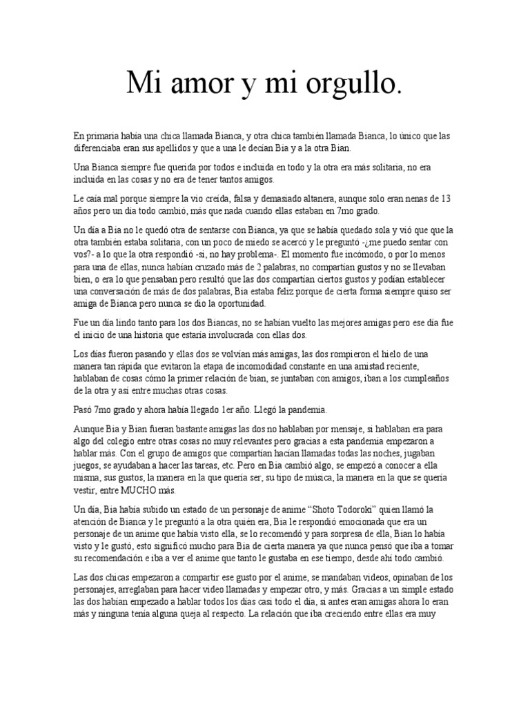 Mi Amor y Mi Orgullo. | PDF | Poesía