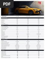 Mitsubishi MX Ficha Tecnica Mirage G4 MY25 | PDF | Coche | Vehículos con tracción trasera