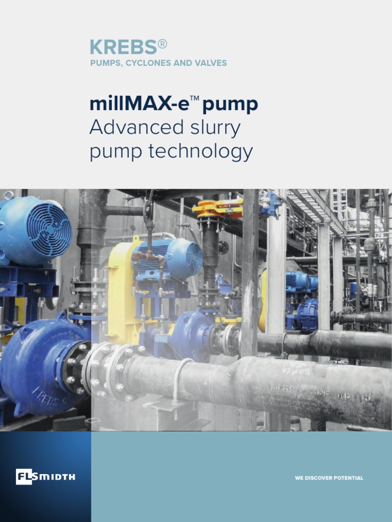 KREBS millMAX-e Slurry Pump Brochure | PDF | Pump | Chemistry