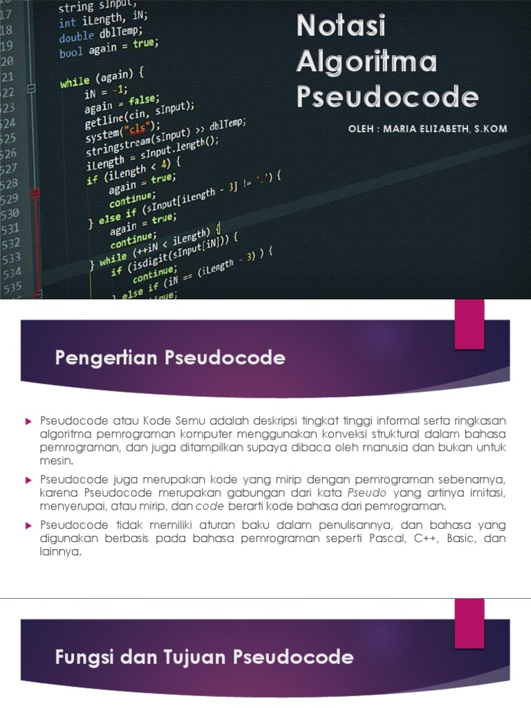 Pseudocode untuk Pemula | PDF | Komputer | Teknologi & Rekayasa