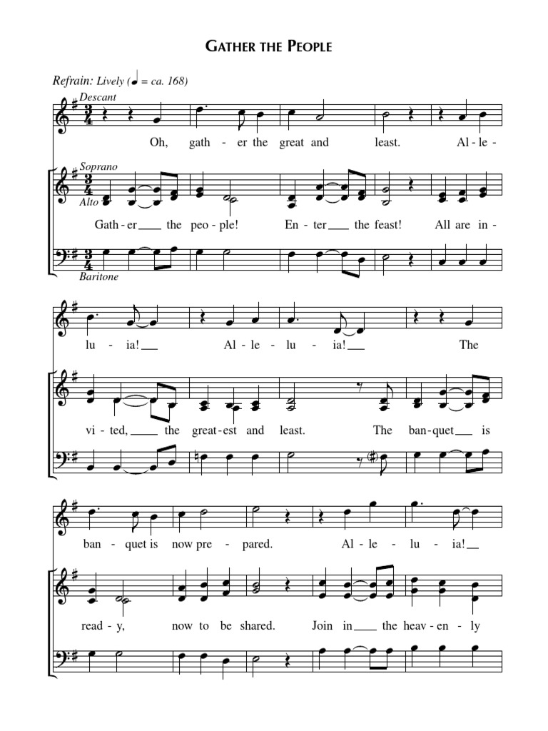 Gather The People 63463 CHORAL | PDF