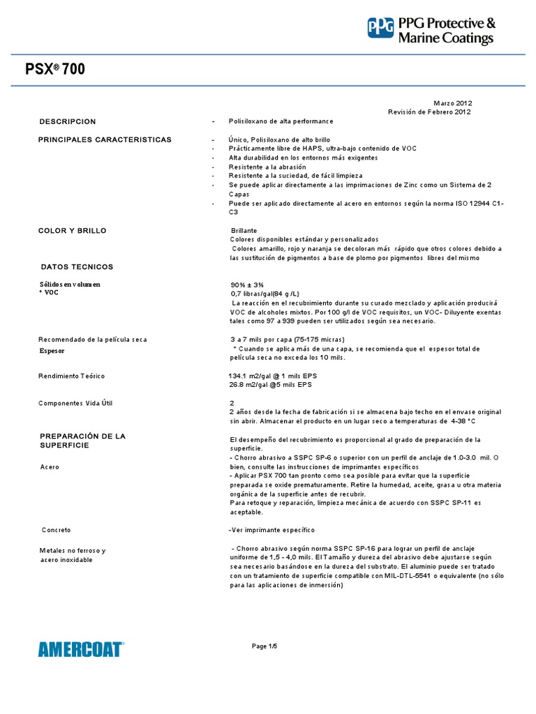 Polisiloxanos PSX - 700 | PDF | Abrasivo | Química