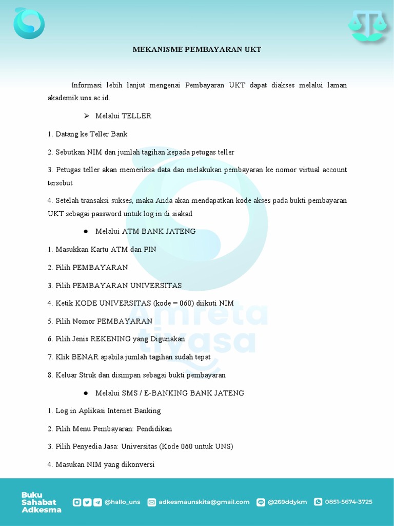 Mekanisme Pembayaran Ukt 1 | PDF | Bisnis | Hukum