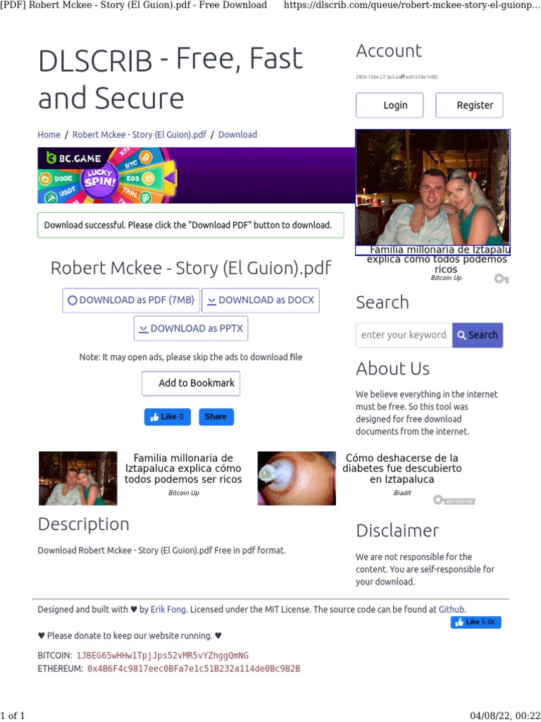 (PDF) Robert Mckee - Story (El Guion) .PDF | PDF | Intellectual Works ...