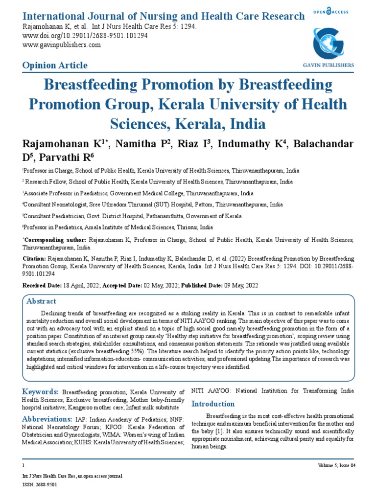 Breastfeeding Promotion by Breastfeeding Promotion Group Kerala ...