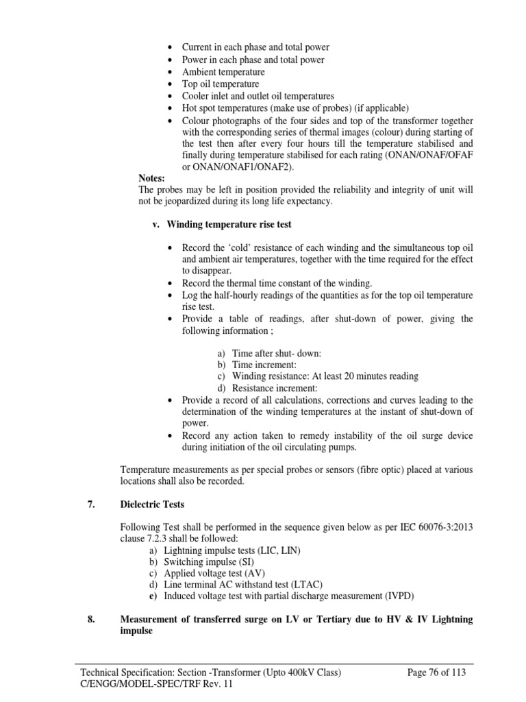 PGCIL Spec-4 | PDF | Transformer | Materials
