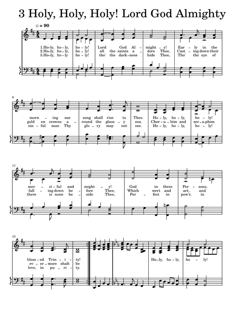 3 Holy, Holy, Holy! Lord God Almighty | PDF