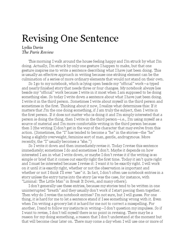 Revising Sentences in Writing Practice | PDF | Language Arts ...