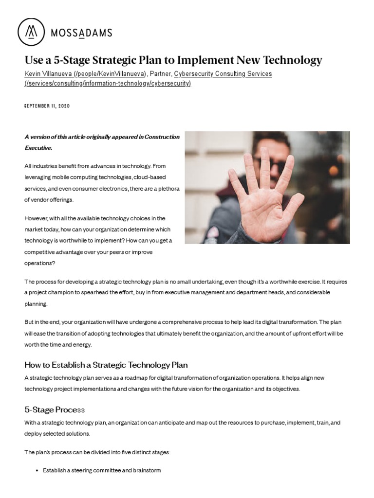 How To Develop A Technology Strategy | PDF | Project Management ...
