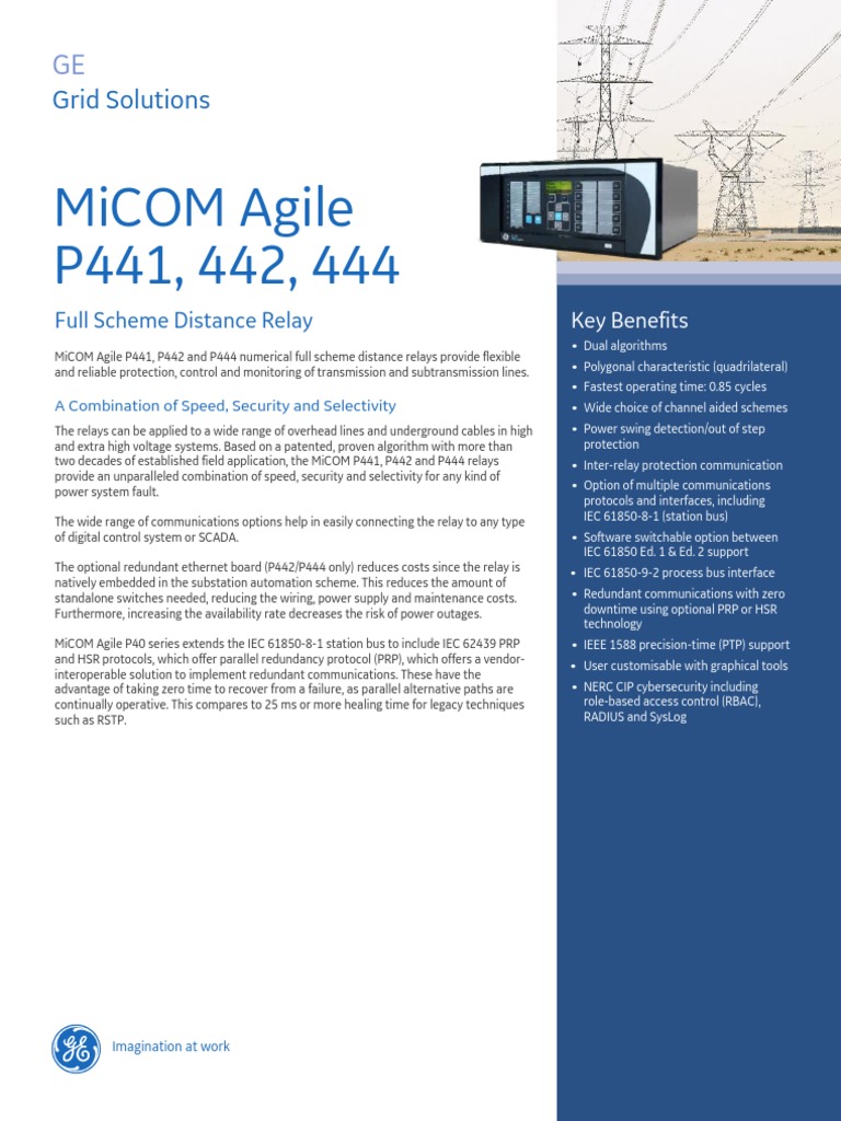 Micom Agile P441, 442, 444: Grid Solutions | Download Free PDF | Relay ...