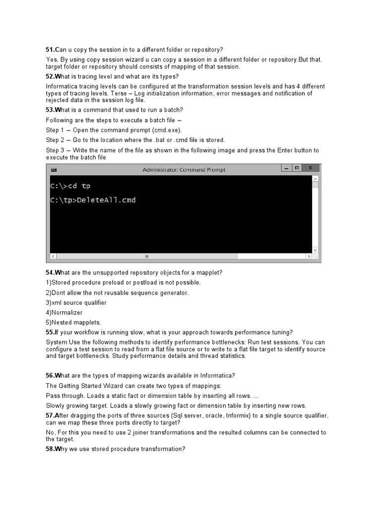 Informatica Experienced Interview Questions - Part 3 | Download Free PDF | Database Index ...