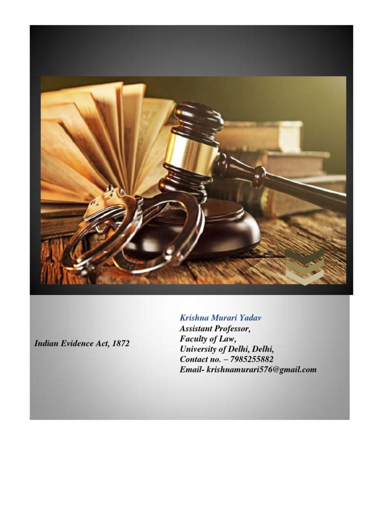 Overview of Indian Evidence Act, 1872 | PDF | Tribunal | Trials