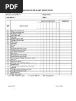 Hoist Pre-Operational Inspection Check List | PDF | Crane (Machine) | Rope