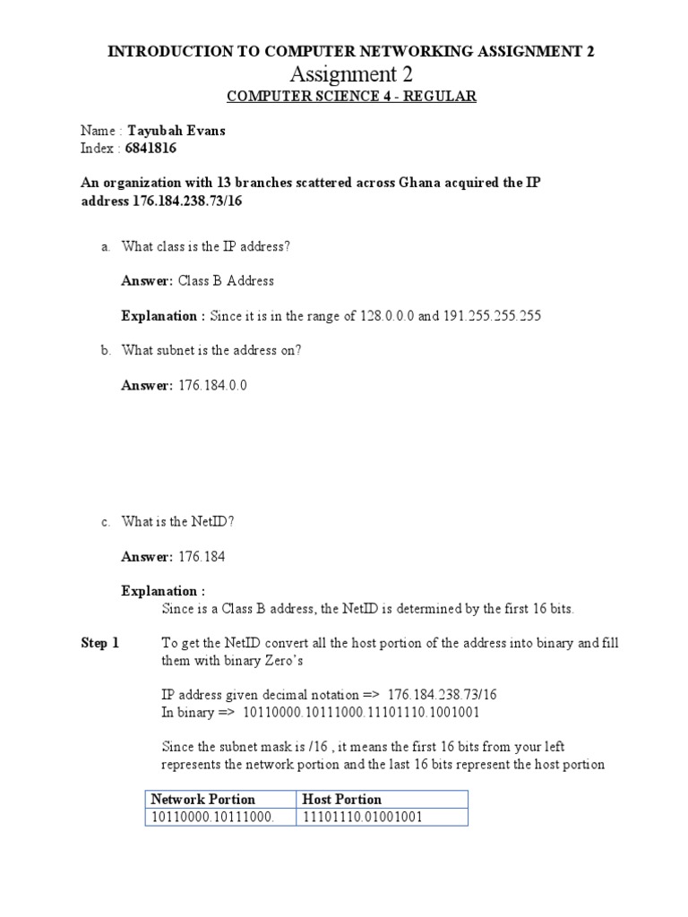 Network Assignment 2 | PDF | Computer Network | Transmission Control Protocol