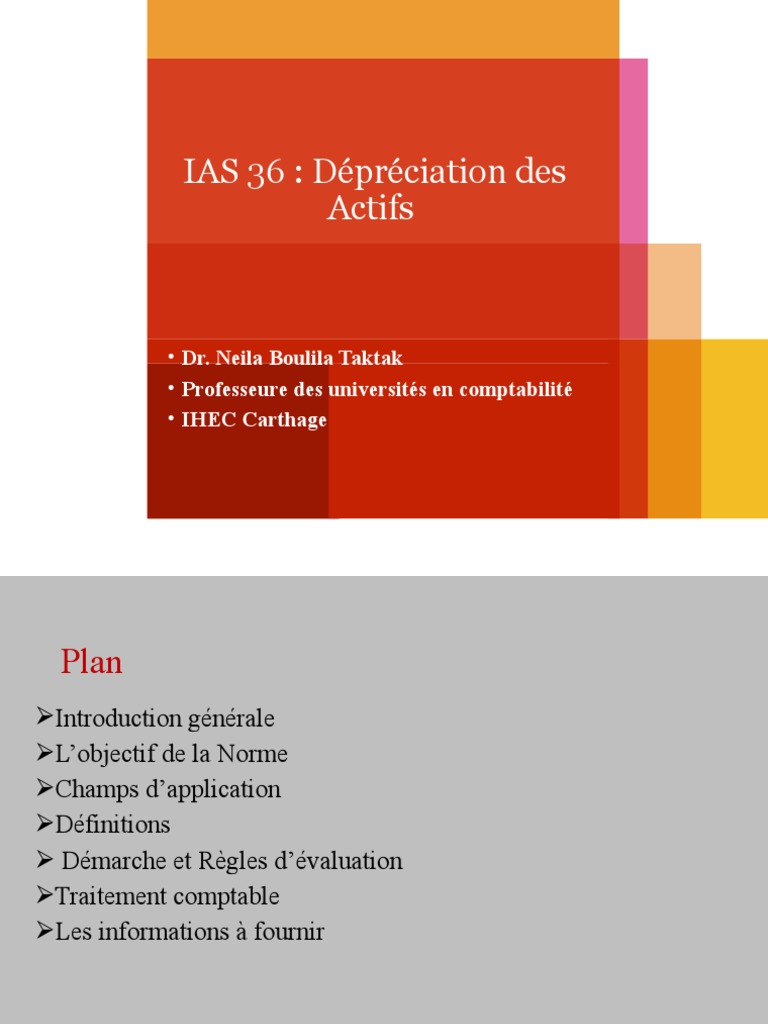 6.ias 36 | PDF | Normes internationales d'information financière ...
