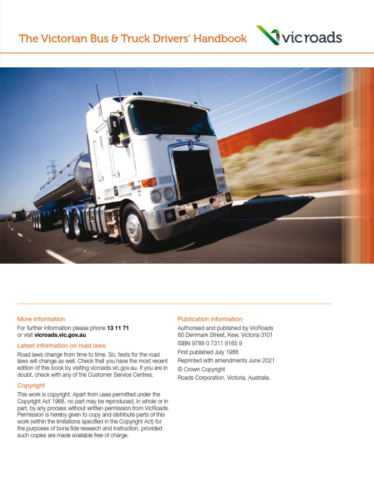 Victorian Bus and Truck Drivers Handbook | Download Free PDF | Truck ...