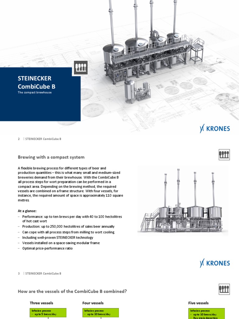 Krones Combicube B Compact Brewhouse | PDF | Brewing | Brewery