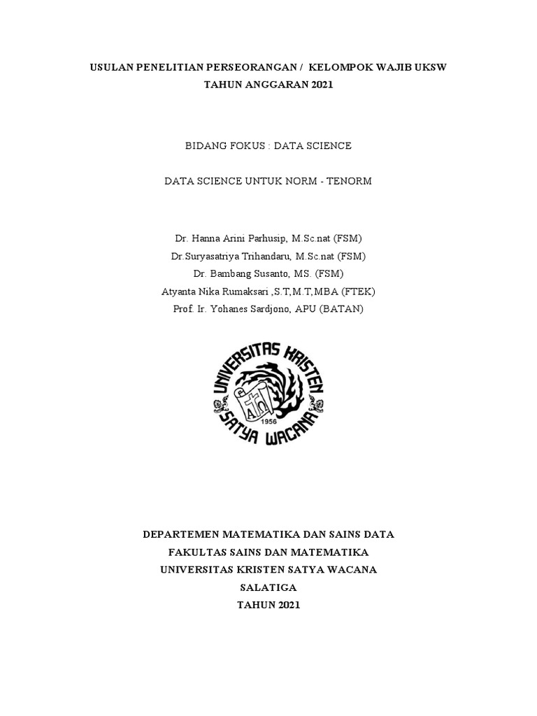 Data Science untuk NORM-TENORM | PDF | Komputer | Teknologi & Rekayasa