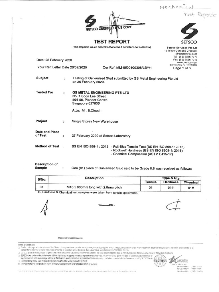 Bolt and Nut Test | PDF