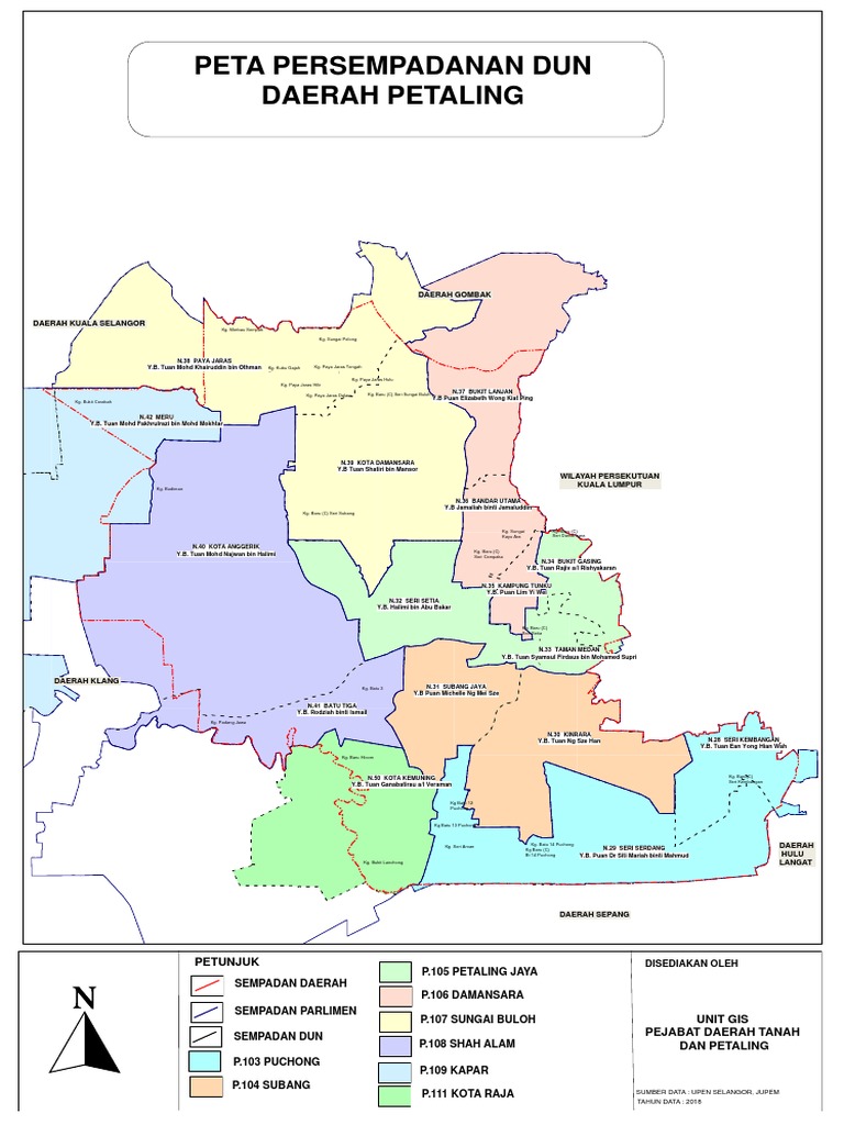 Peta Persempadanan Dun Daerah Petaling Kampung | PDF