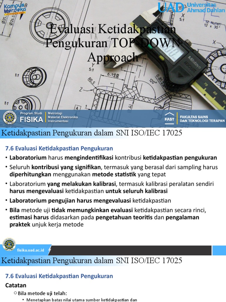 Evaluasi Ketidakpastian Pengukuran TOP-DOWN Approach | PDF