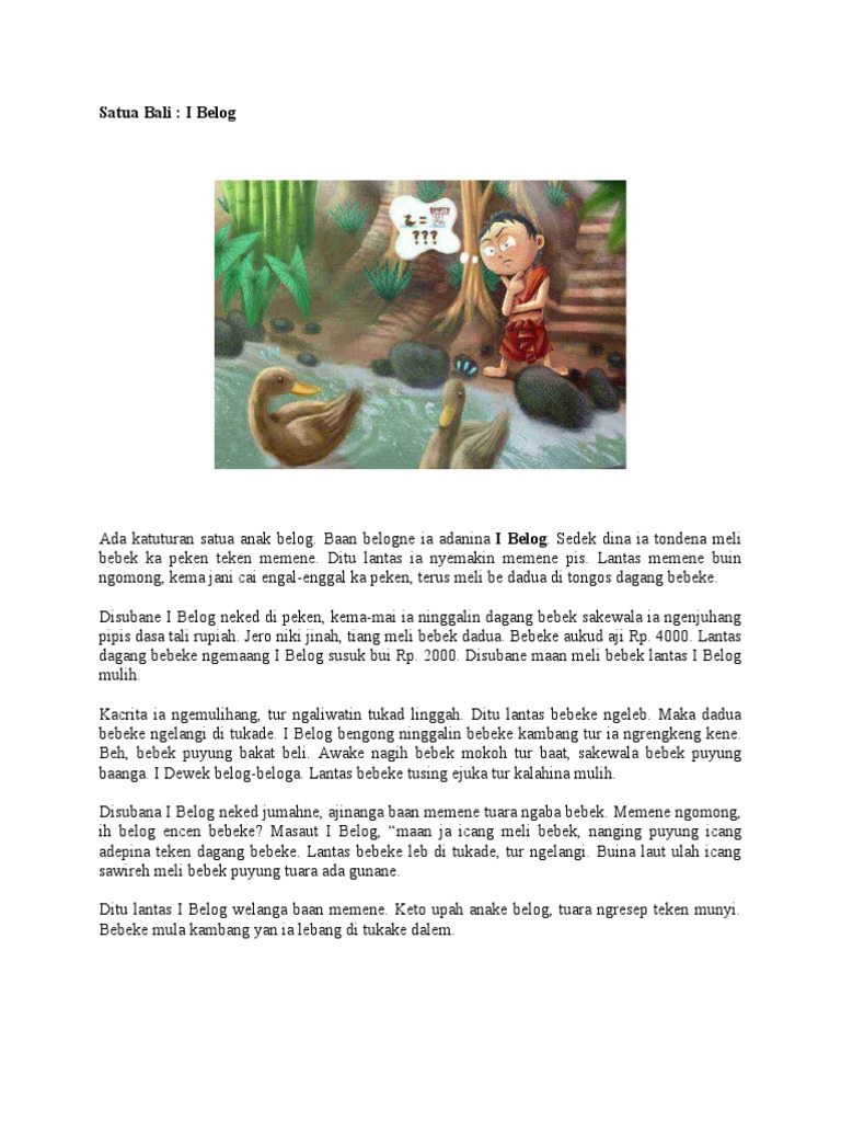 Satua Bali I Belog | PDF