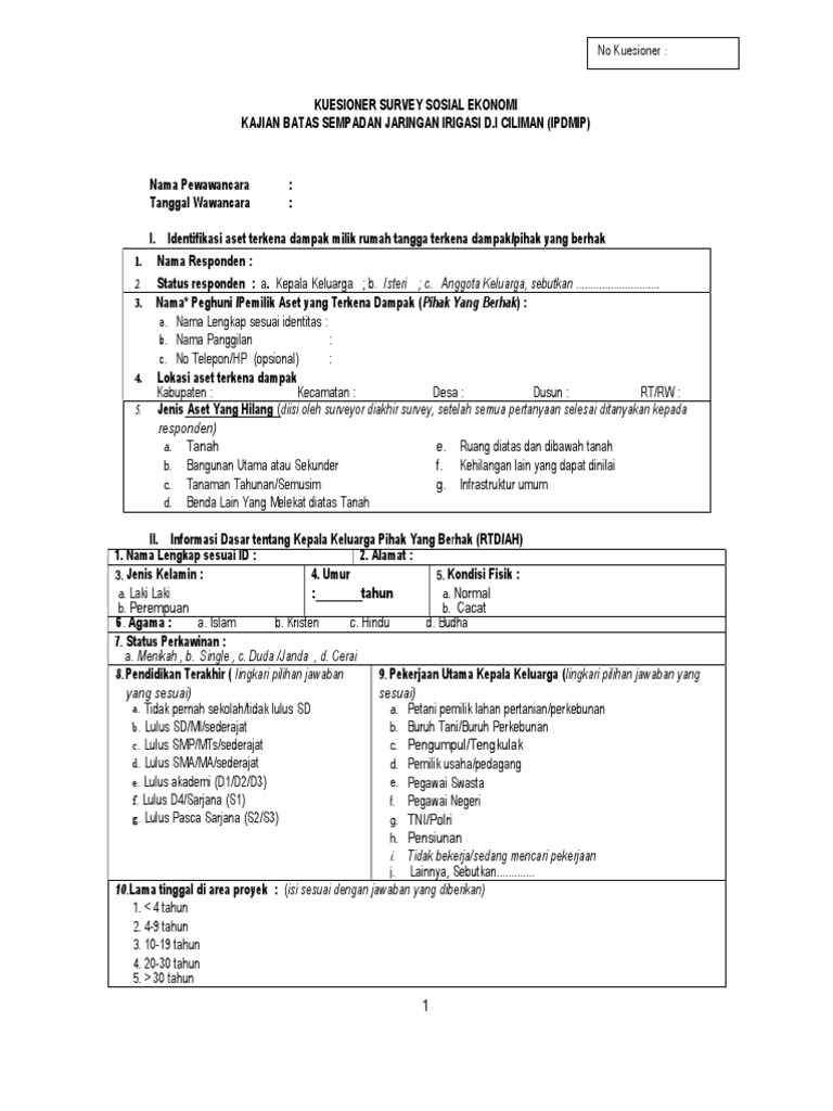 Survey Document | PDF