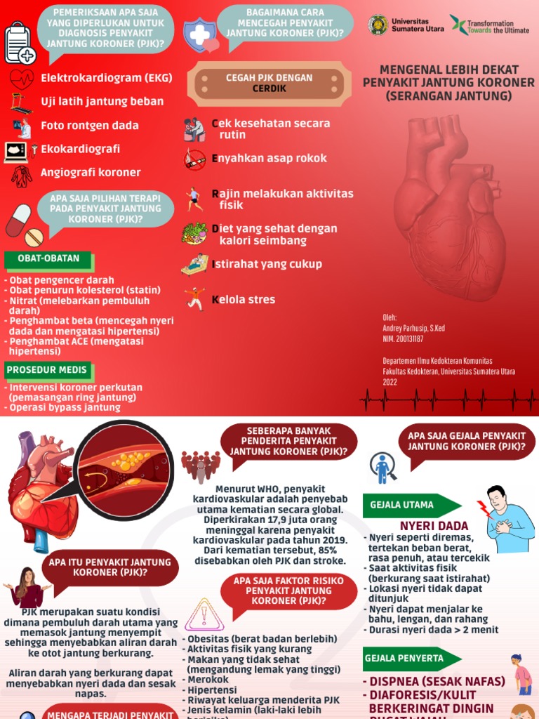Leaflet Penyakit Jantung Koroner | PDF