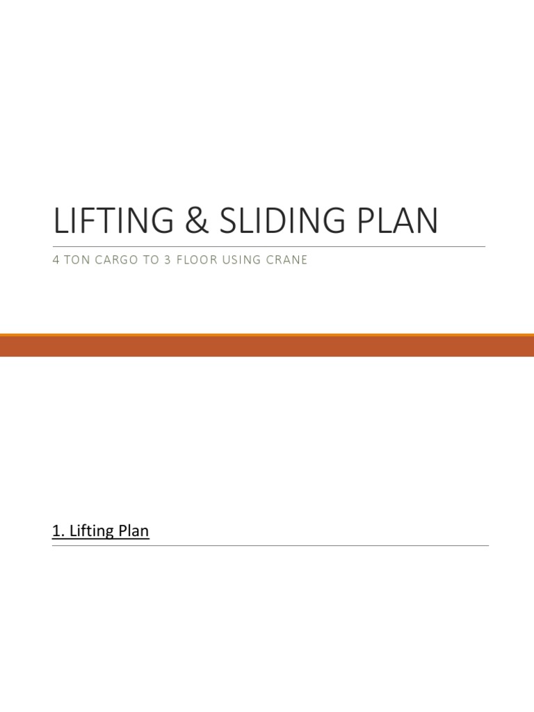 LIFTING AND SLIDING OPERATIONS USING A CRANE | PDF