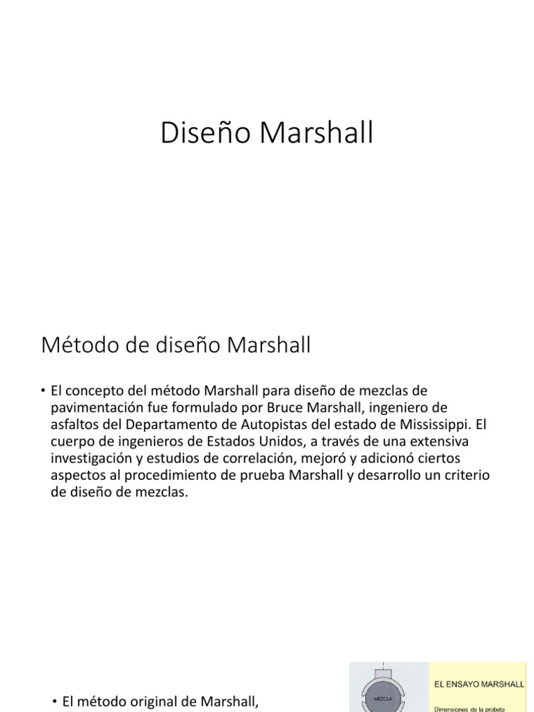 Diseño Marshall Formulas | PDF | Tecnología